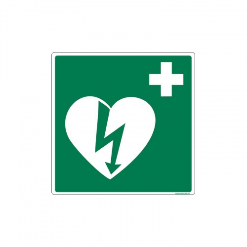 Sticker with the AED ILCOR logo (20 x 20 cm) | AED Solutions
